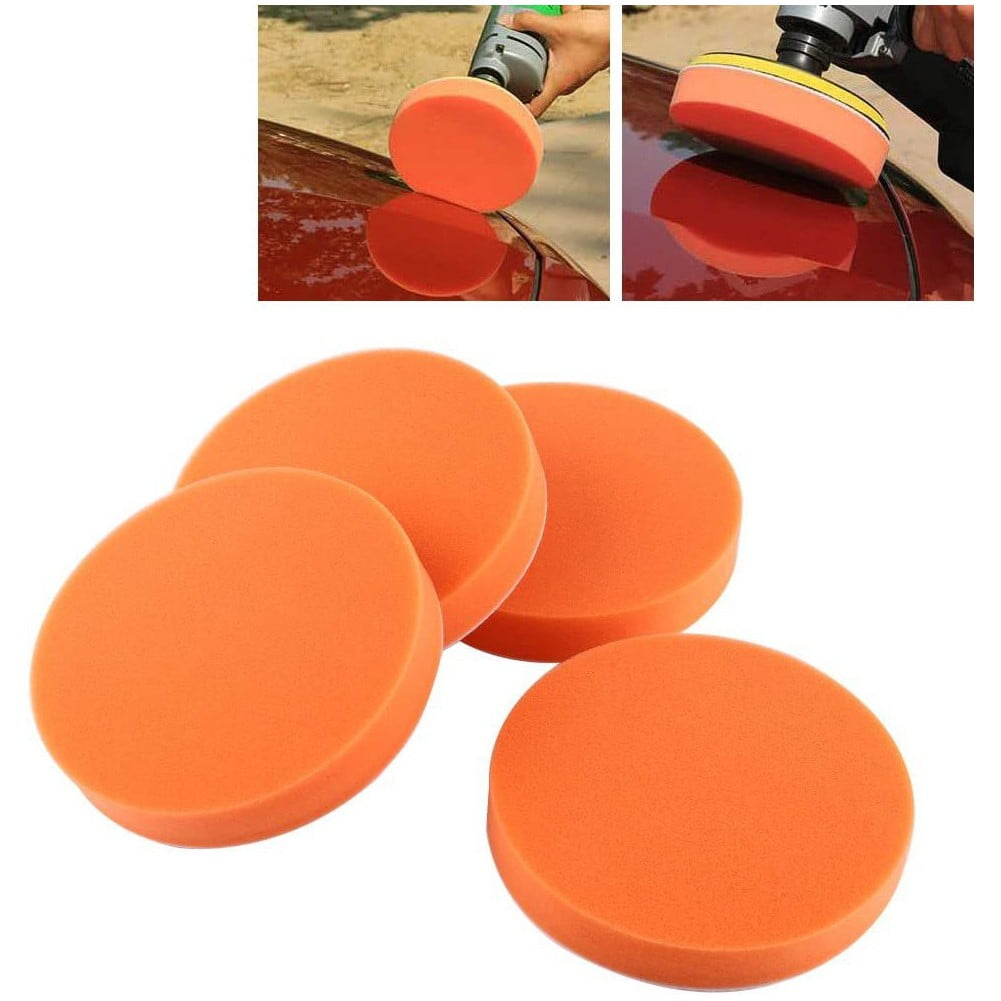 4pcs 4inch 100mm Polishing Buffing Pad Flat Sponge Waxing Pads Cleaning ...