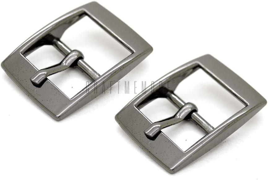 4pcs 5/8 Inch Single Prong Belt Buckle Square Center Bar Buckles for ...