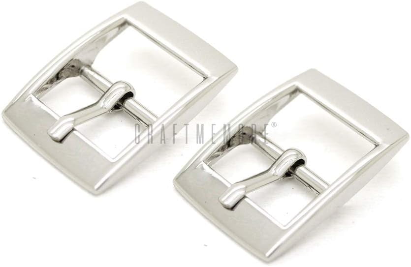4pcs 5/8 Inch Single Prong Belt Buckle Square Center Bar Buckles for ...