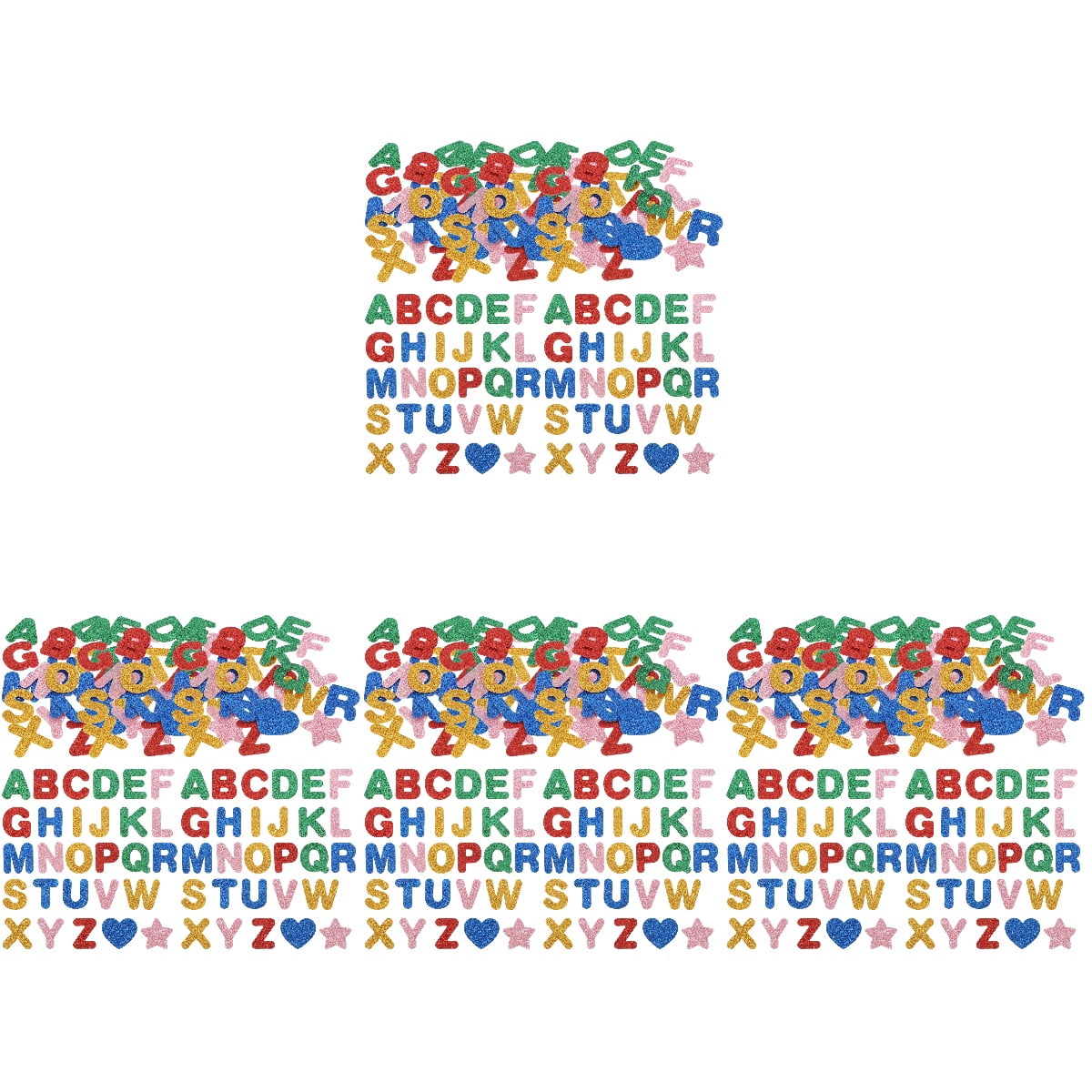 4pcs 5 Bags EVA Letters Sticker Self-adhesive Alphabet Stickers for ...