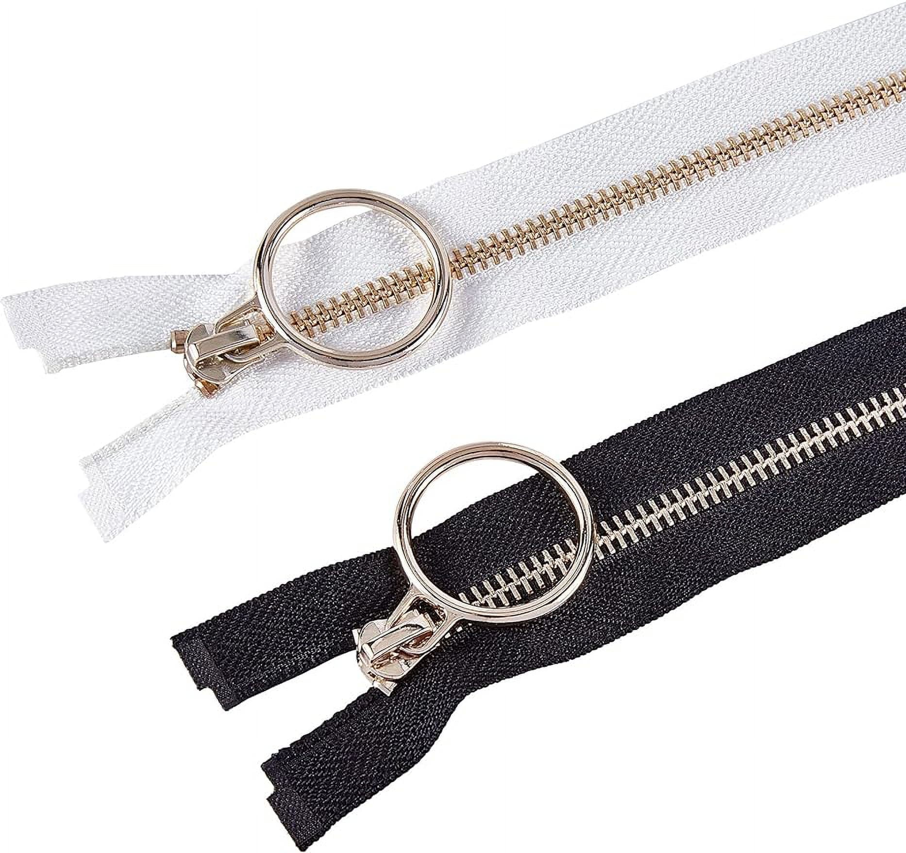 4pcs #5 Metal Zipper 31inch Heavy Duty Brass Y-Teeth Zipper Close End ...