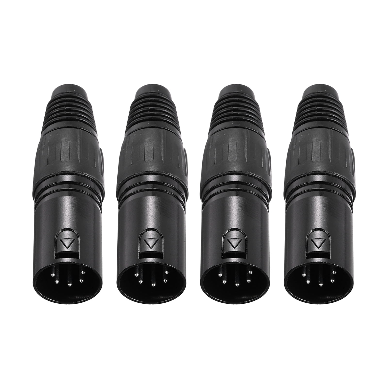 4pcs 5 Pin XLR Male Connector, Microphone Audio Cable Plug Mic Socket ...