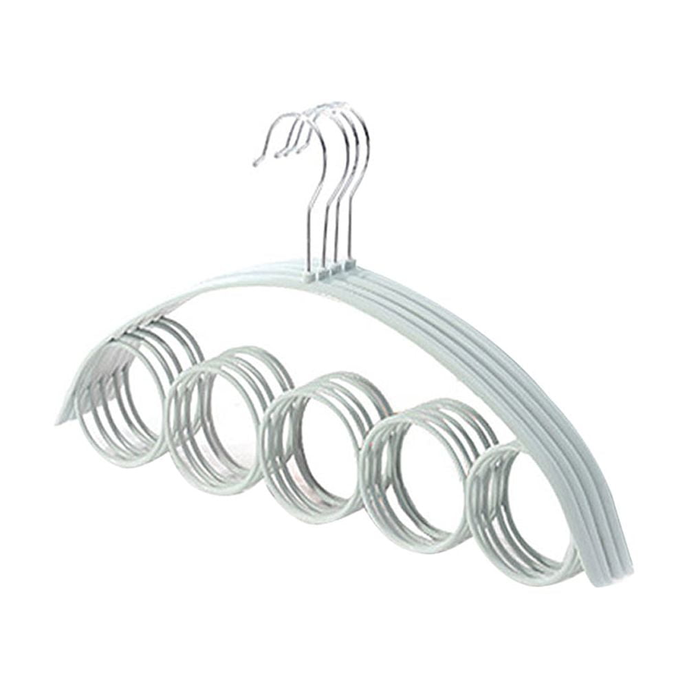 4pcs 5 Rings Belt Rack Non-slip Plastic Hanger Scarf Tie Holder Space ...