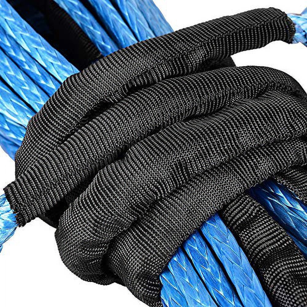 4pcs 50ft 1/4" Blue UHMWMPE Synthetic Rope Extension with 39" Rock ...
