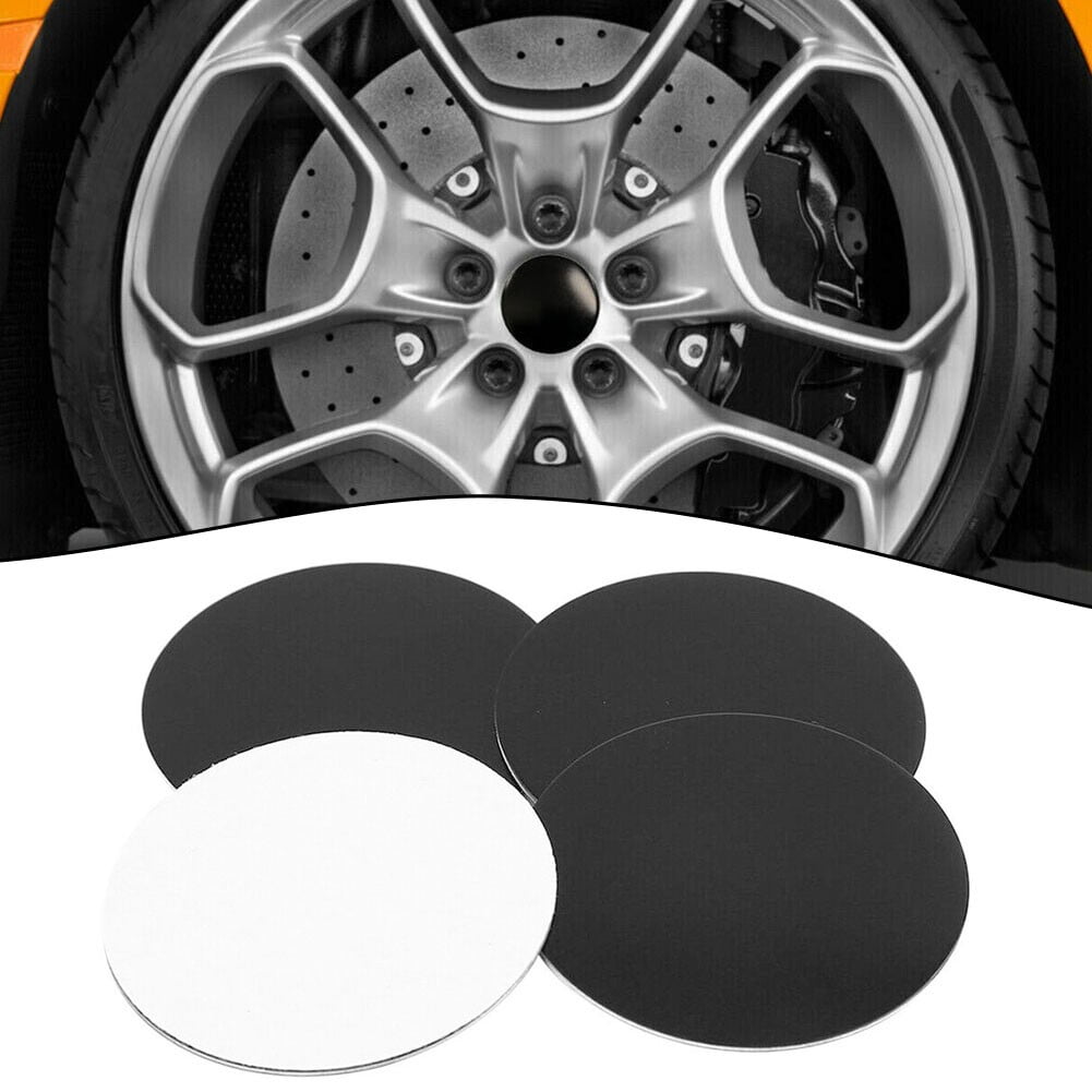 4pcs 50mm Black Car Wheel Center Hub Cap Emblem Badge Decal Sticker ...