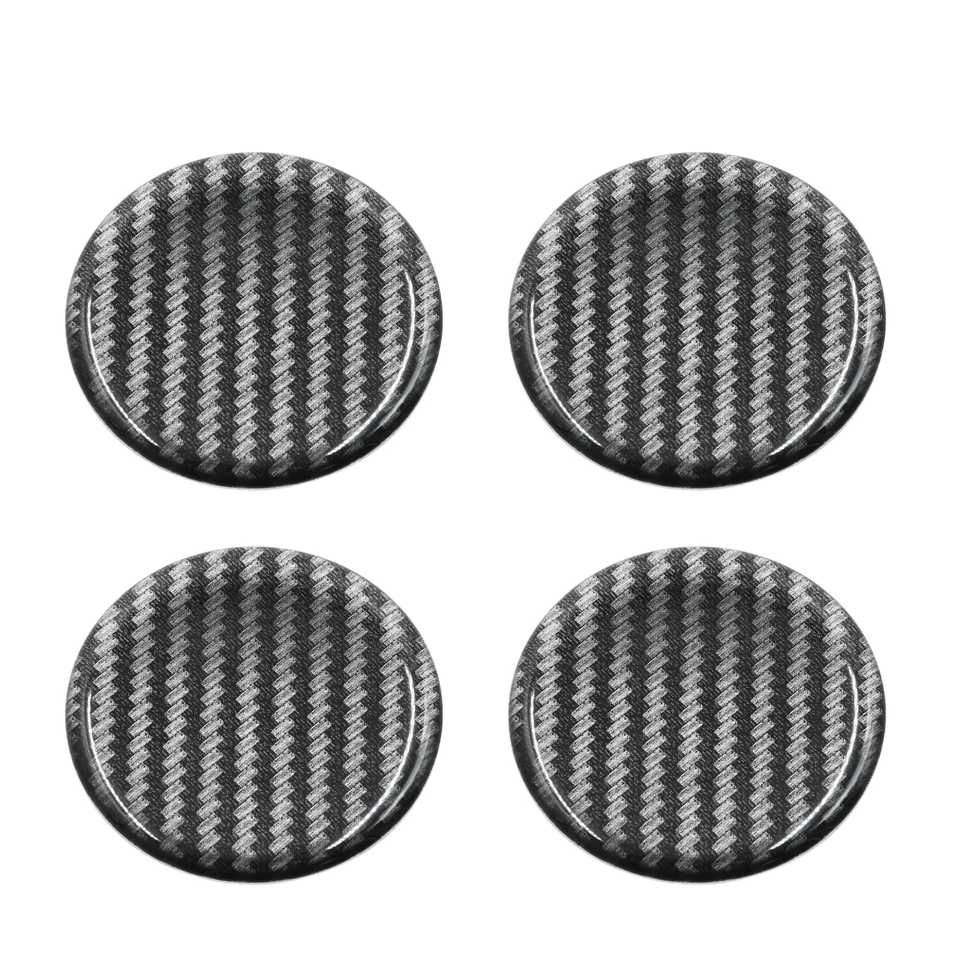 4pcs 50mm Car Wheel Center Hub Cap Sticker Emblem Badge Decal Carbon ...