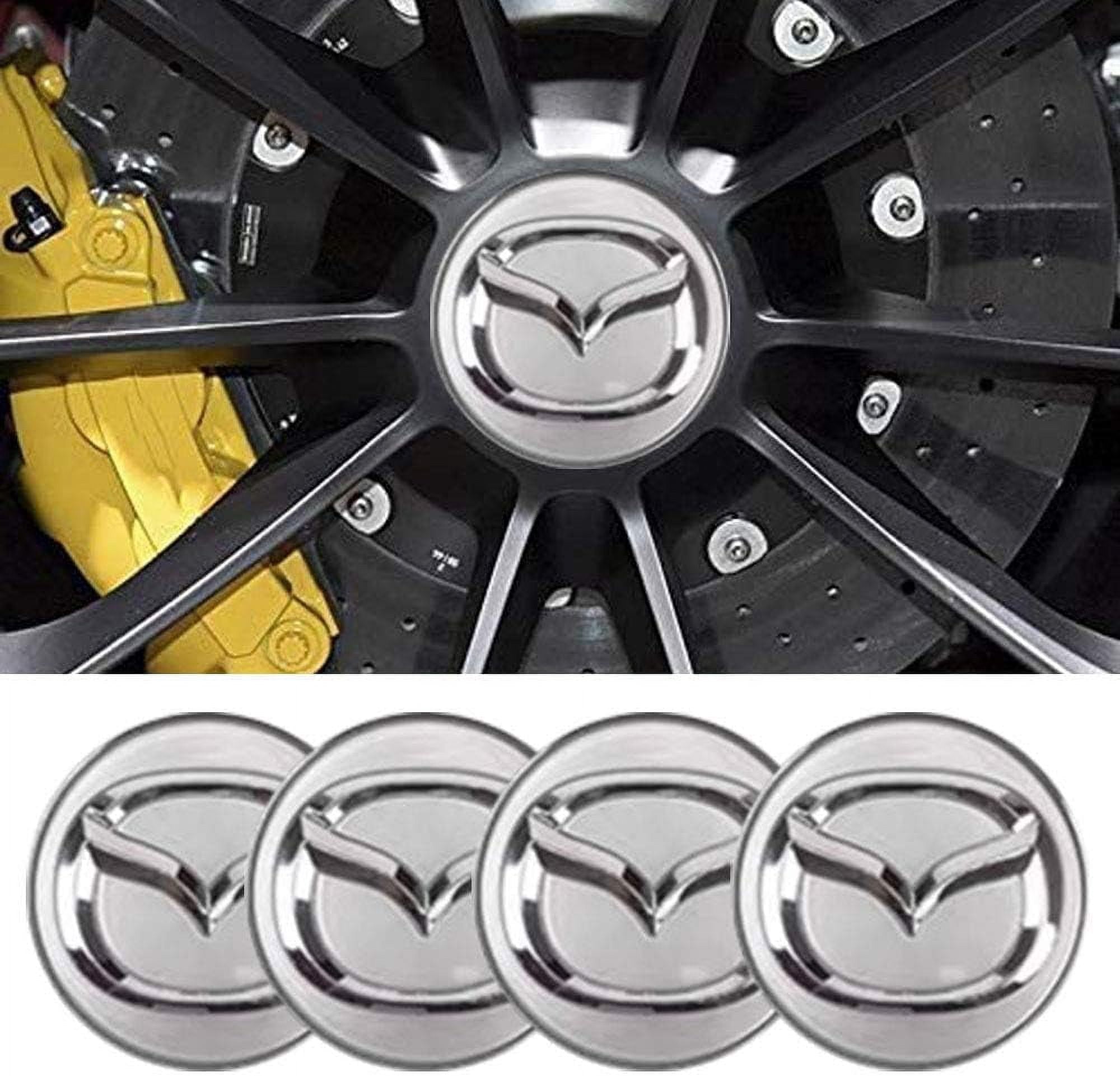 Mazda 4pcs 56MM 2.2'' Emblem Badge Sticker Wheel Hub Caps Center Cover ...