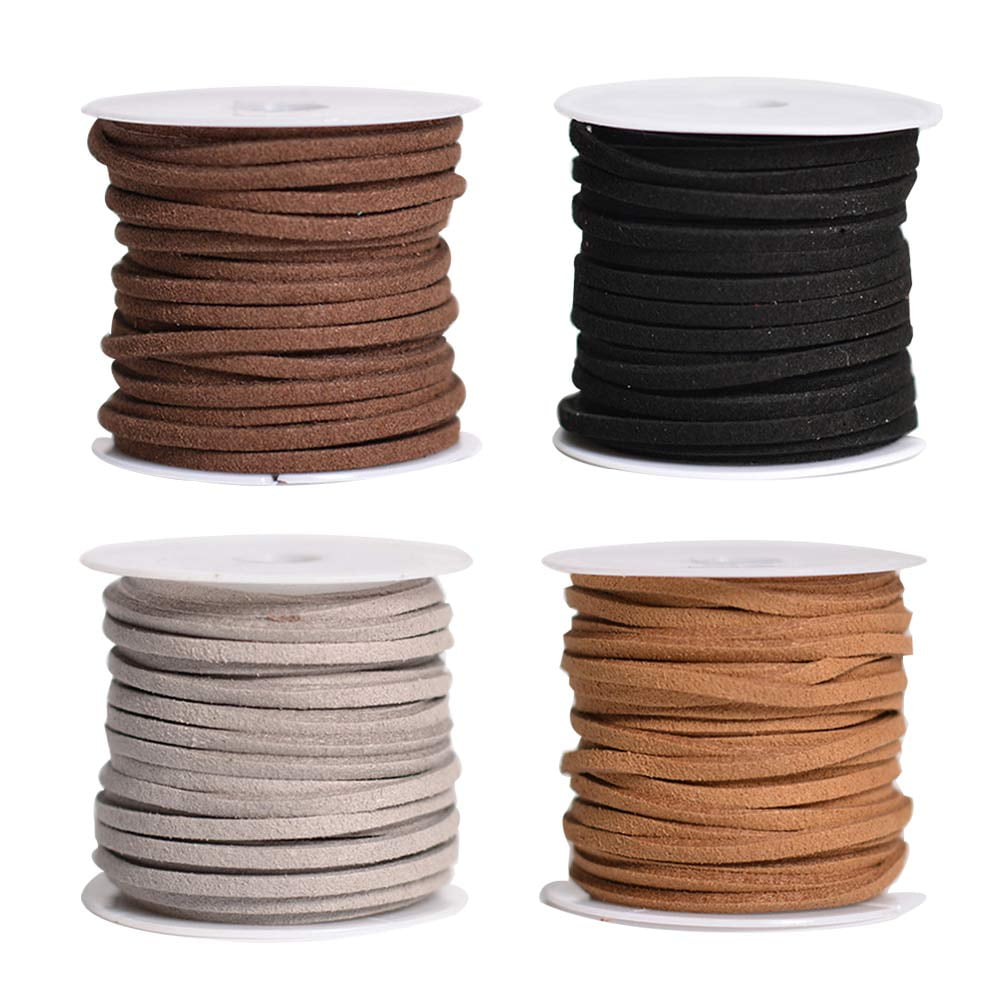 4pcs 5Meters DIY Artificial Strap String Leather Lace Beading Thread ...