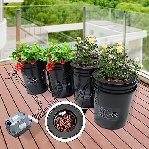 4pcs 5gal Hydroponic Planting System Complete Hydroponic Kit Hydroponic ...