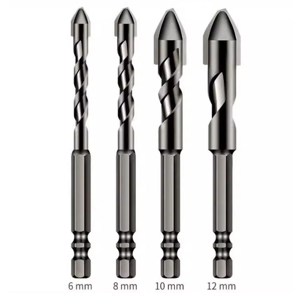 4pcs 6 8 10 12mm Multifunction Drill Bit Set Eccentric Drill Crooked ...