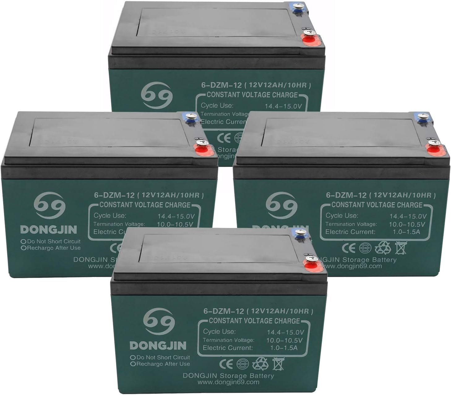 4pcs 6-DZM-12 12V Motorcycle Rechargeable Battery for Electric Bike ...