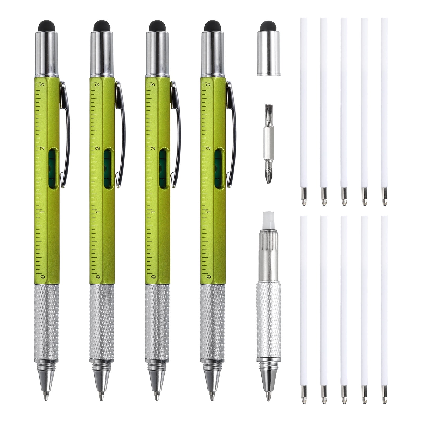 4pcs 6 in 1 Multitool Tech Tool Pen Gifts for Men with Ballpoint Pen ...