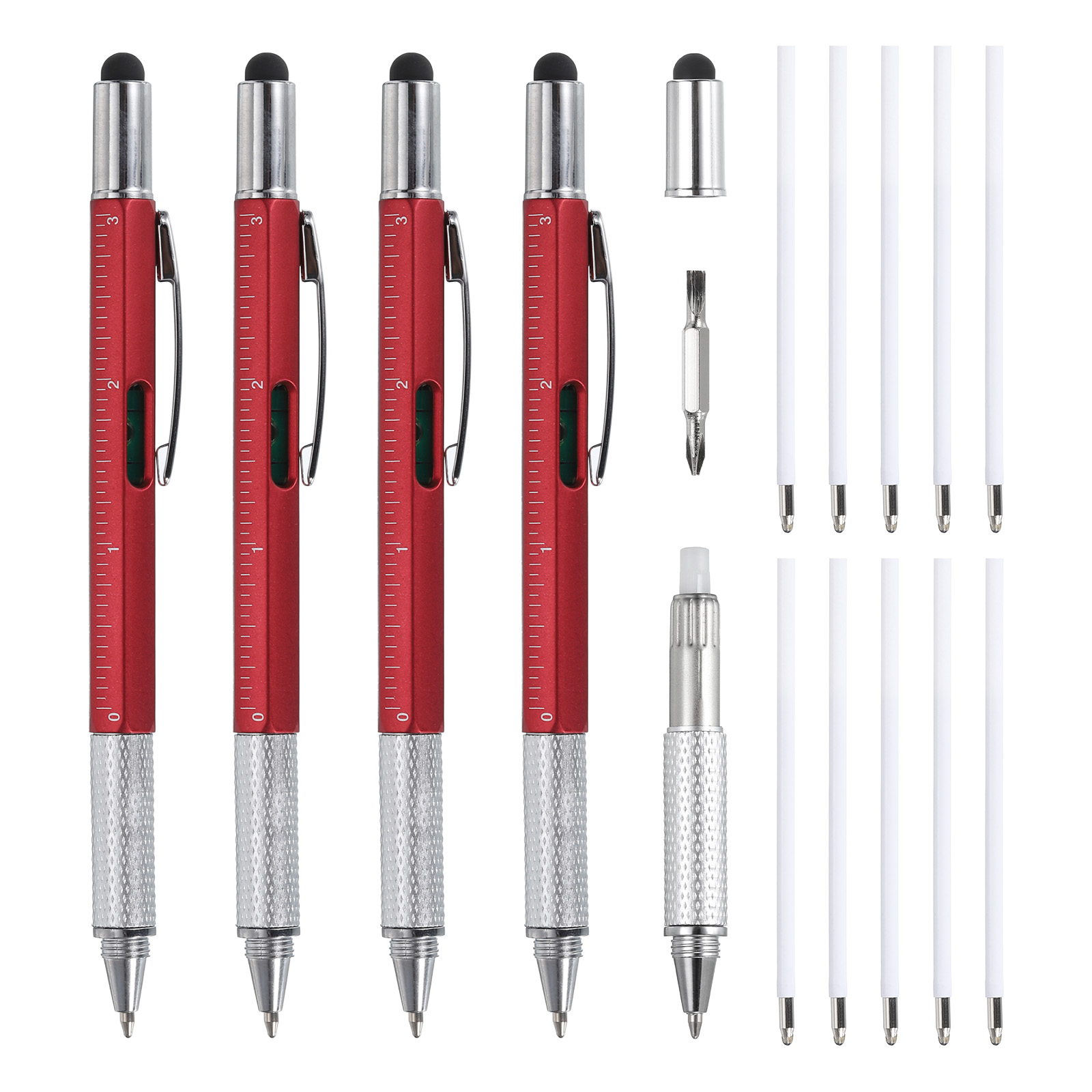 4pcs 6 in 1 Multitool Tech Tool Pen Gifts for Men with Ballpoint Pen ...