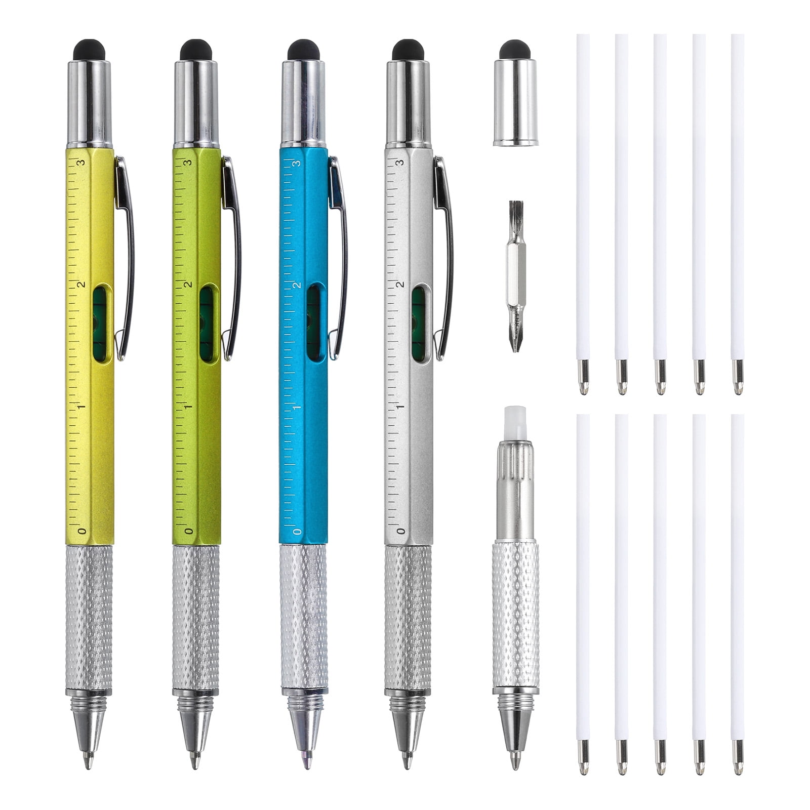 4pcs 6 in 1 Multitool Tech Tool Pen Gifts for Men with Ballpoint Pen ...