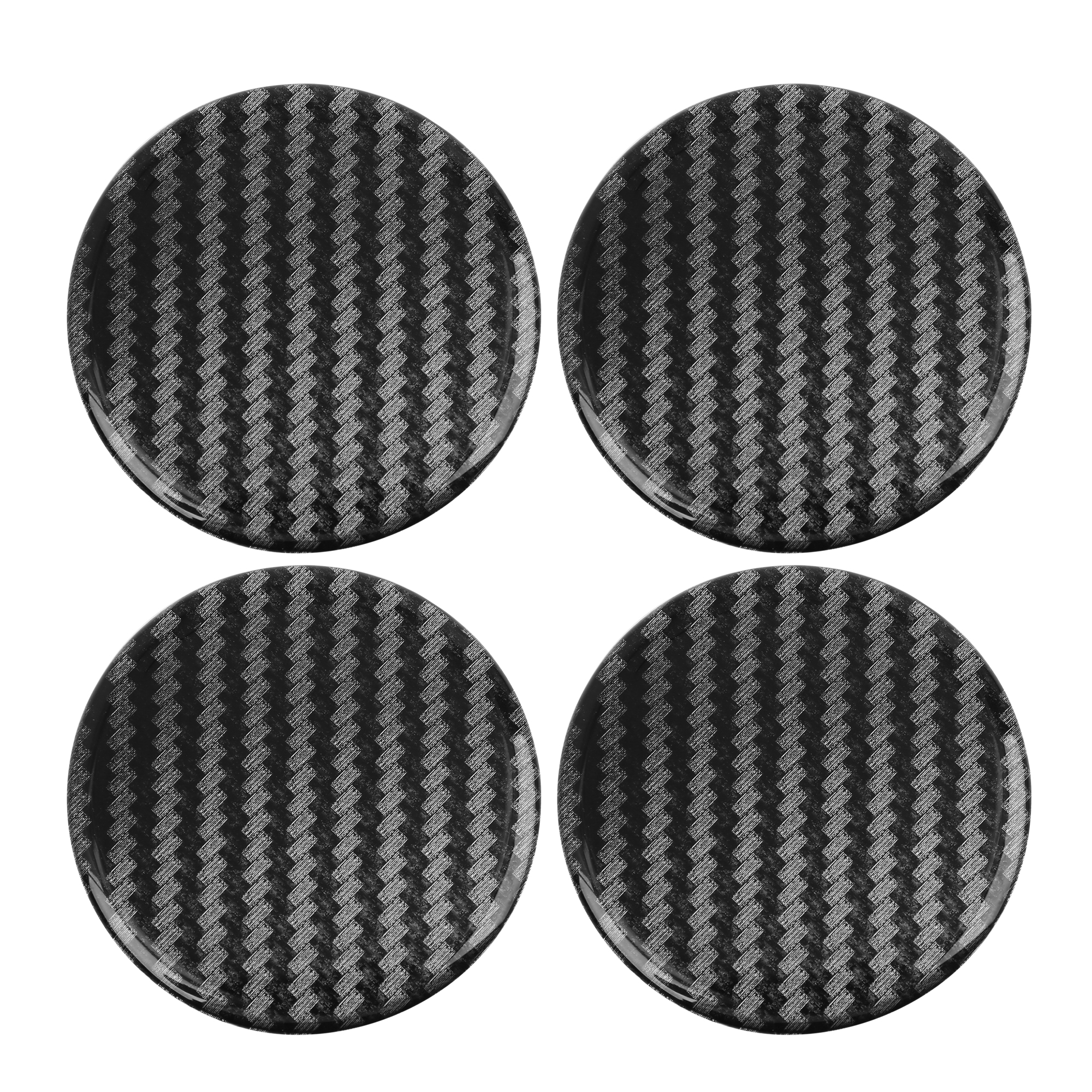 4pcs 60mm Car Wheel Center Hub Cap Sticker Carbon Fiber Style Decal ...