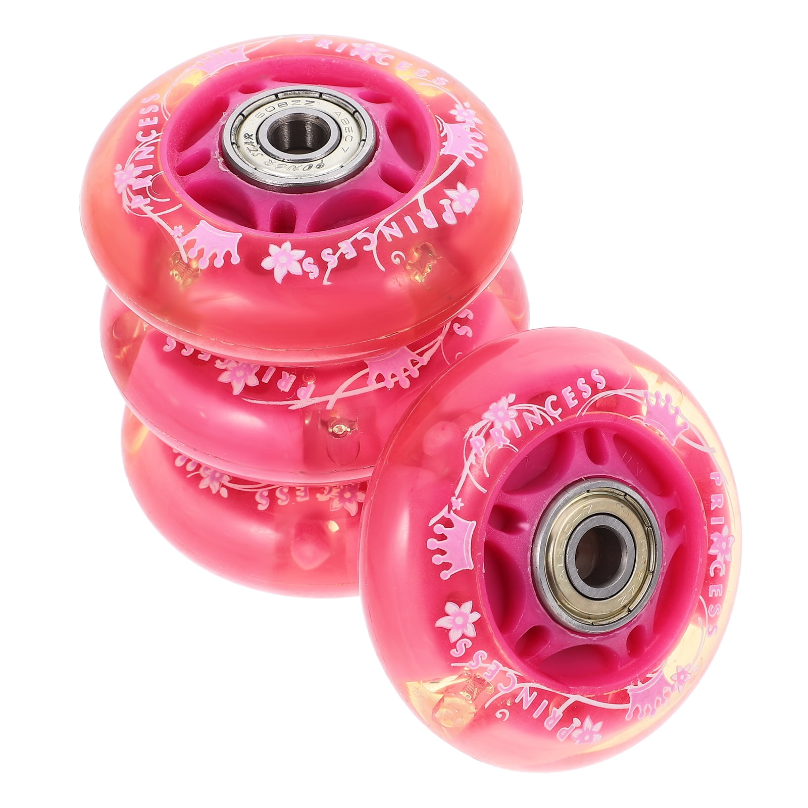 4pcs 64mm LED Skate Wheels Inline Roller Wheels for Outdoor Replacement ...