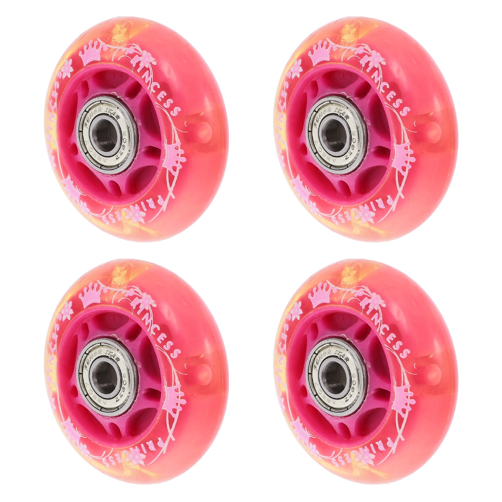 4pcs 64mm LED Skate Wheels Inline Roller Wheels for Outdoor Replacement ...