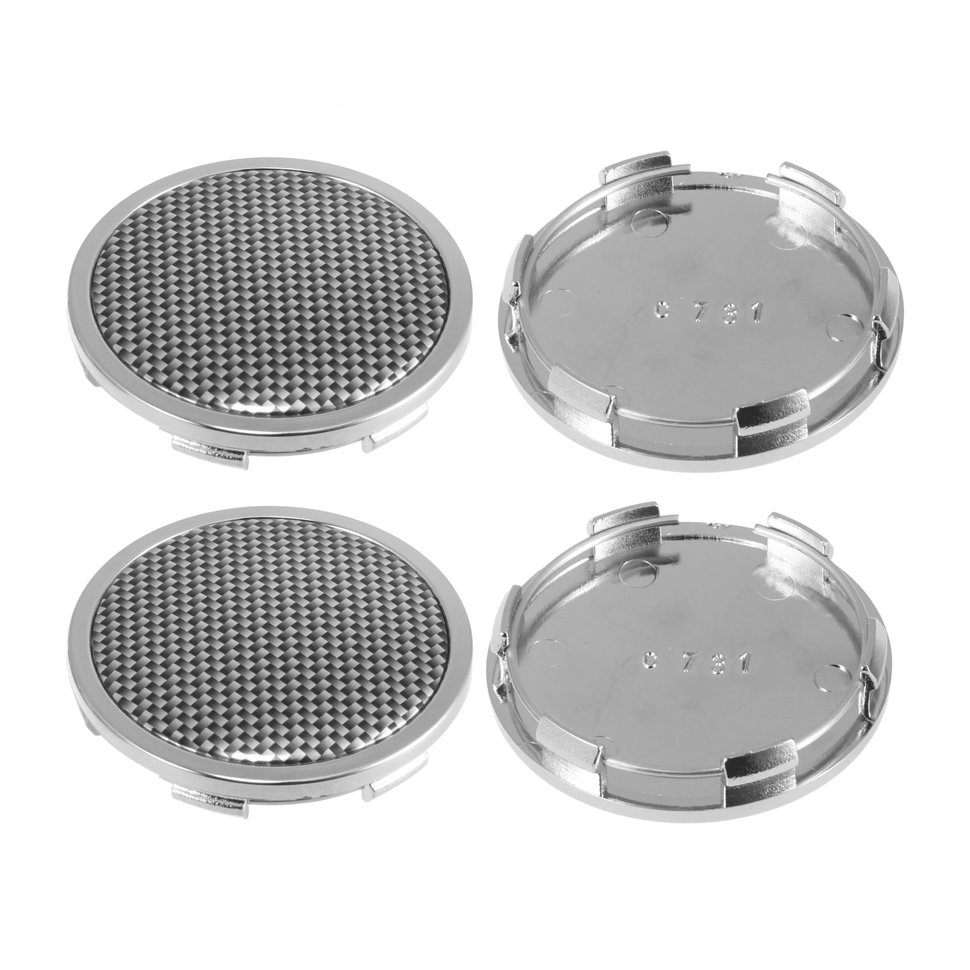 4pcs 65mm Dia 6 Clips Wheel Tyre Center Hub Caps Cover for Car Auto ...