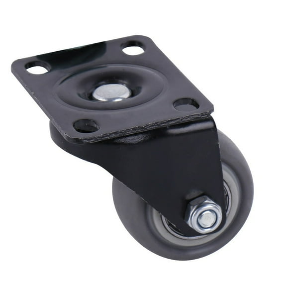 4pcs/6pcs 1.6 Inch Dia Heavy Duty 200KG Black Polyurethane Swivel ...