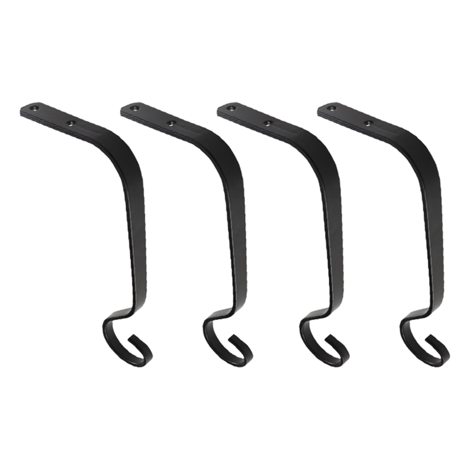 4pcs 7.3 Inch Wrought Iron Hook Garden Flower Pot Decoration Rustic ...