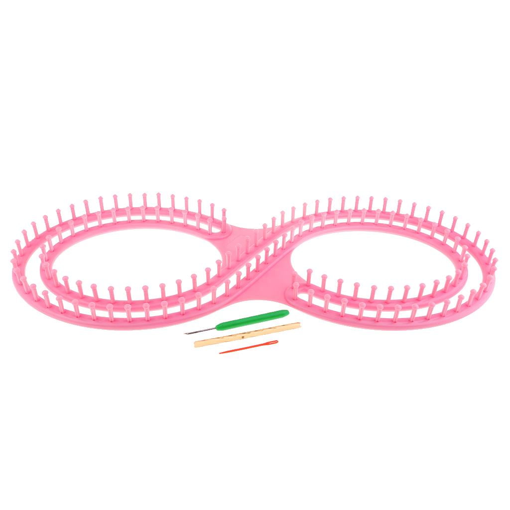 Tachiuwa Knitting Loom Set, 4pcs 8-Shape Board, Pink, Weaving Tool for ...