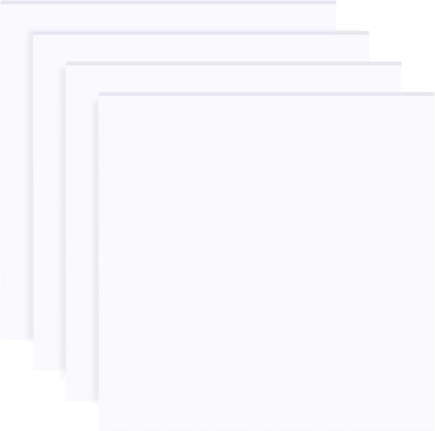 4pcs 8 x 8 Inches Expanded PVC Sheet Opaque White 3mm Thick Square PVC ...