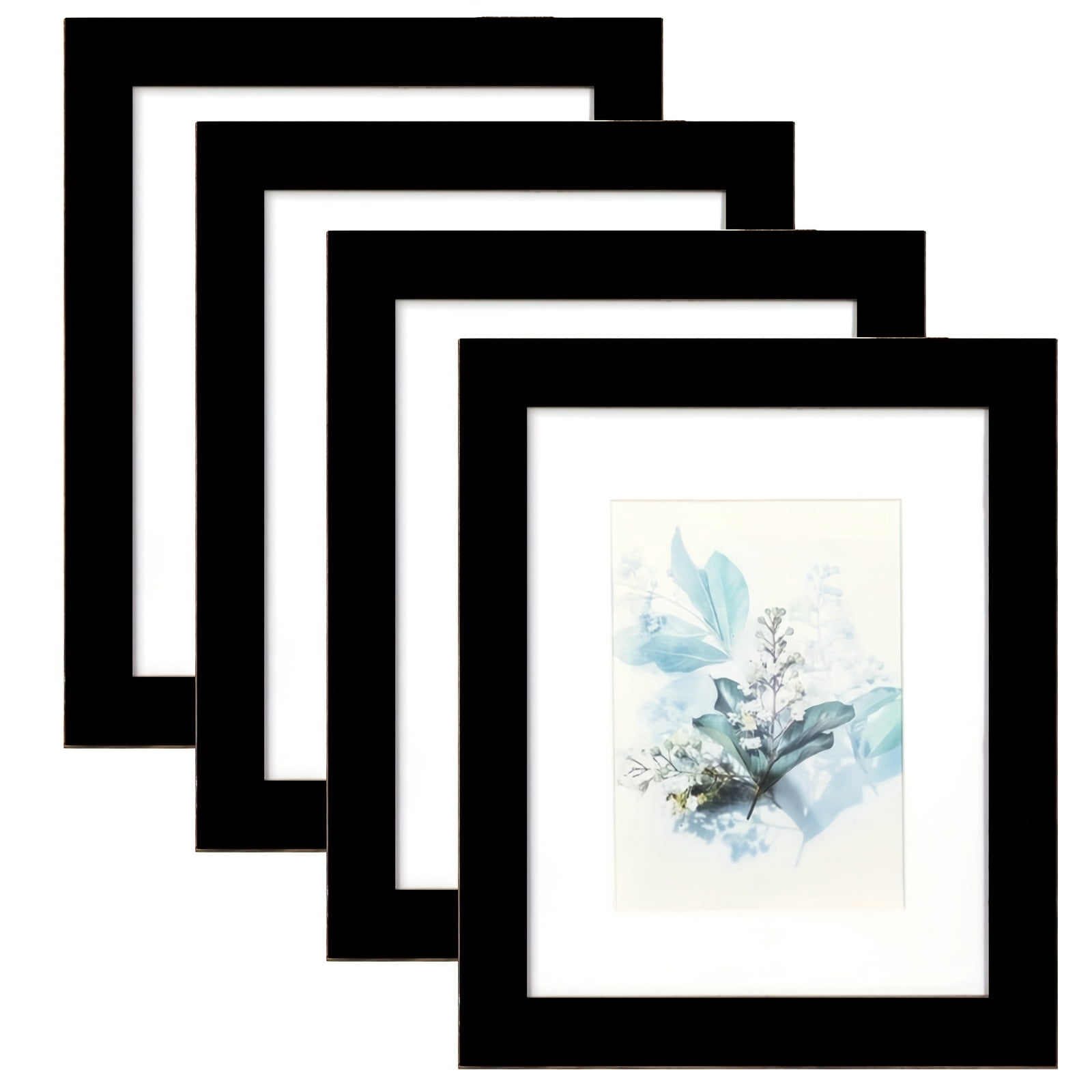 4pcs - 8X10 Wooden Picture Frame with Rustic Brown End for Tabletop Or ...