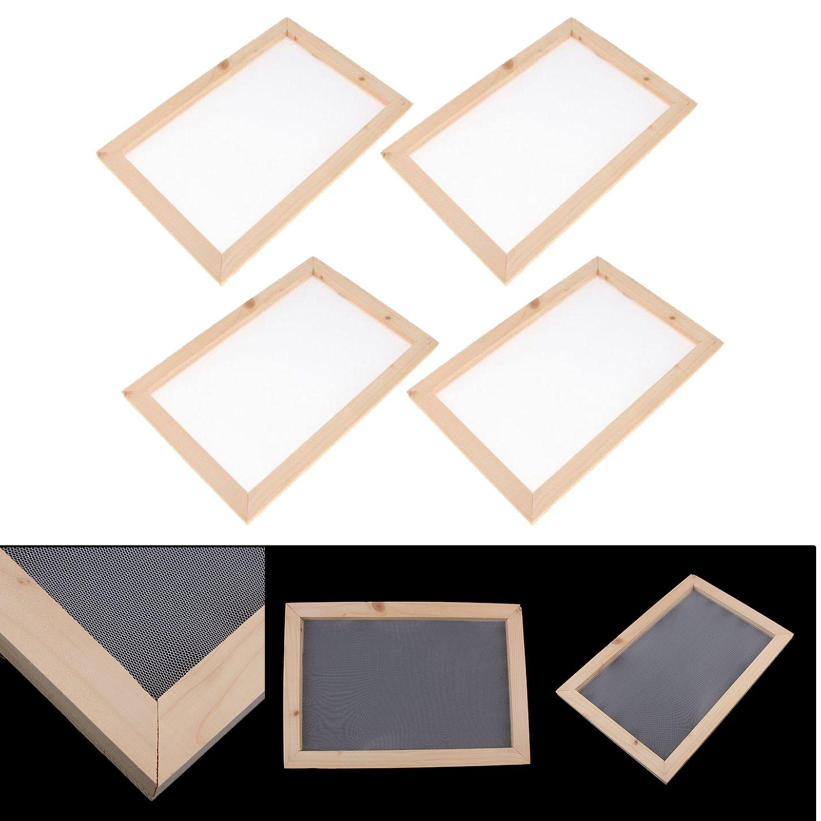 4pcs A4 Paper Making Screen DIY Making Crafts Recycling Paper Art Paper ...
