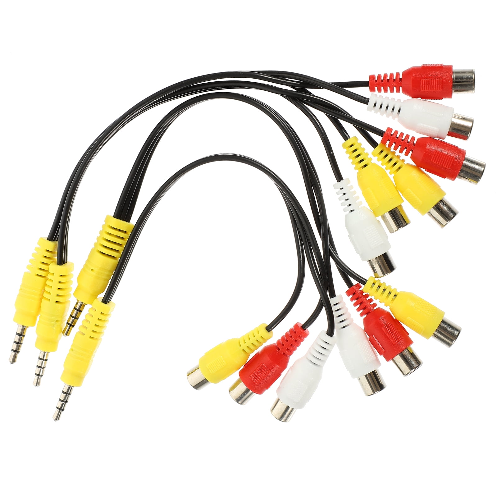 4pcs AV Cord Converter Cable for TV 3.5mm Mini AV to 3 Cables - Walmart.com