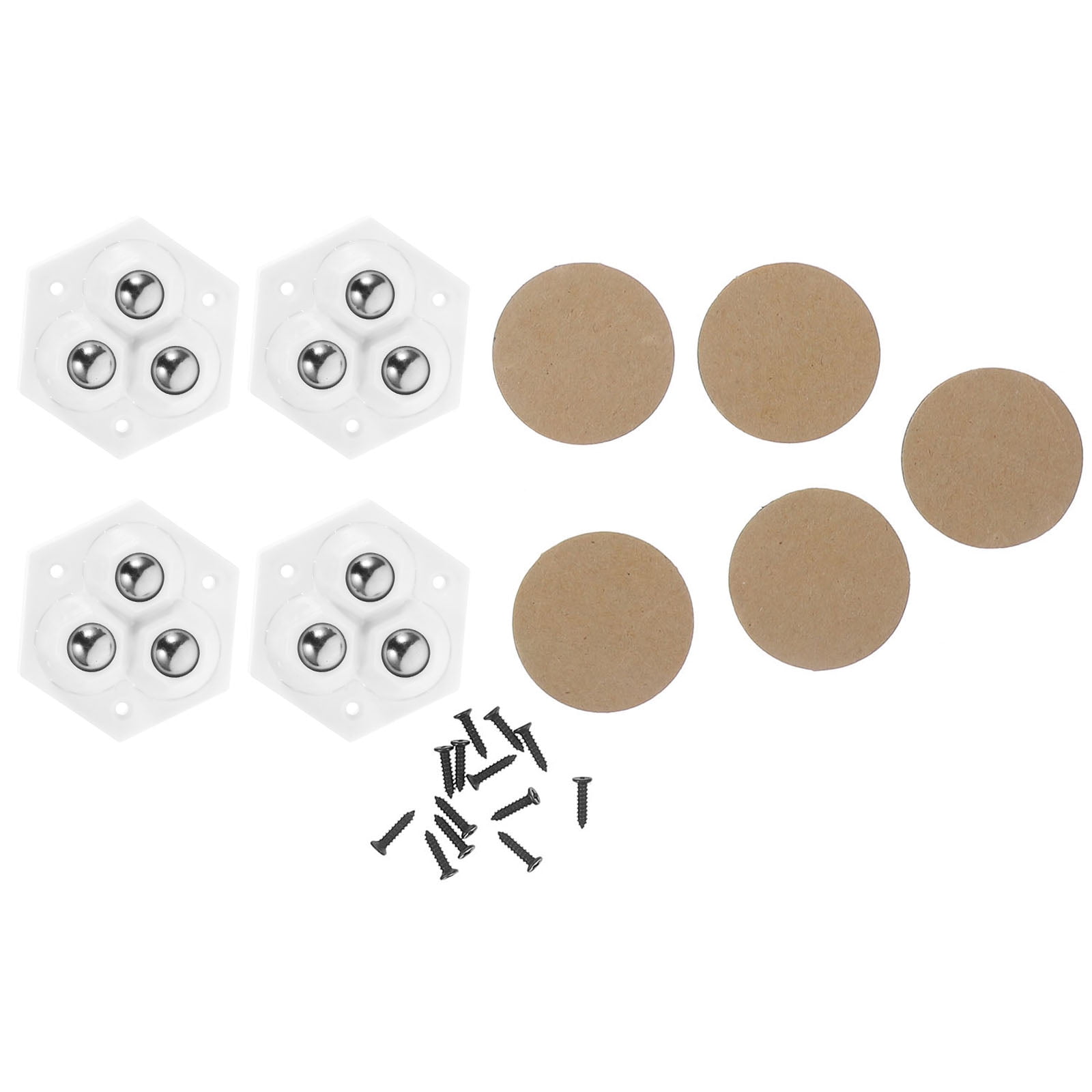 Recardis 4pcs Adhesive Swivel Casters Small Caster Wheels Stick On ...