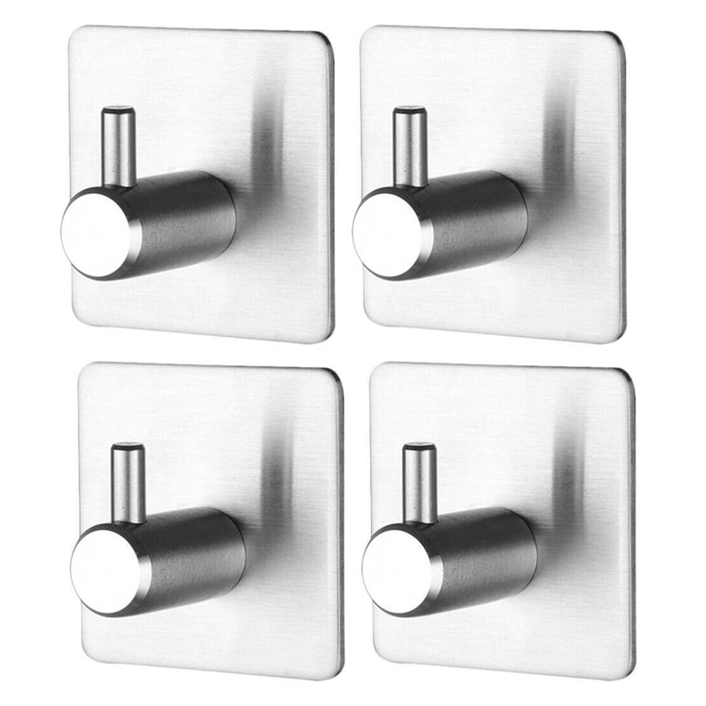 ShineKing Heavy Duty Adhesive Wall Hooks Hardware Hooks, Stainless ...