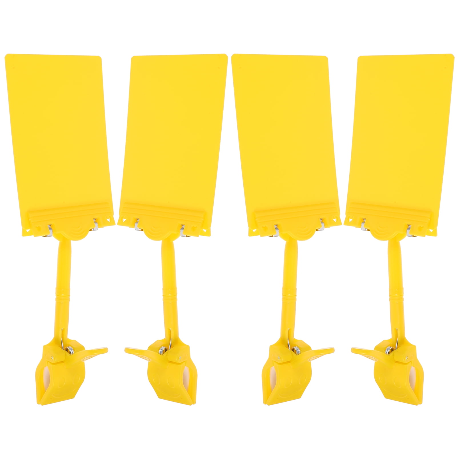 4pcs Adjustable Clip-On Sign Holder Writable Mini Chalkboard Label With ...