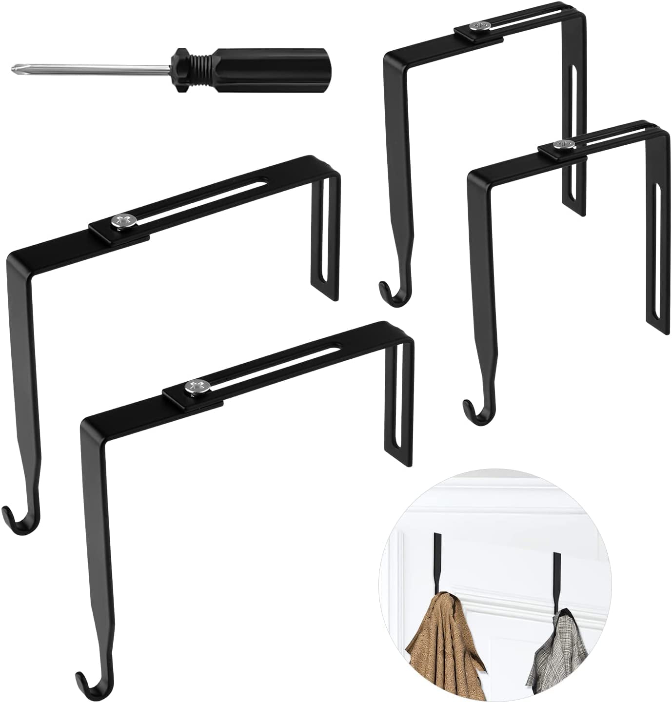 4pcs Adjustable Cubicle Wall Hooks, Metal Cubicle Coat Hooks Cubicle ...