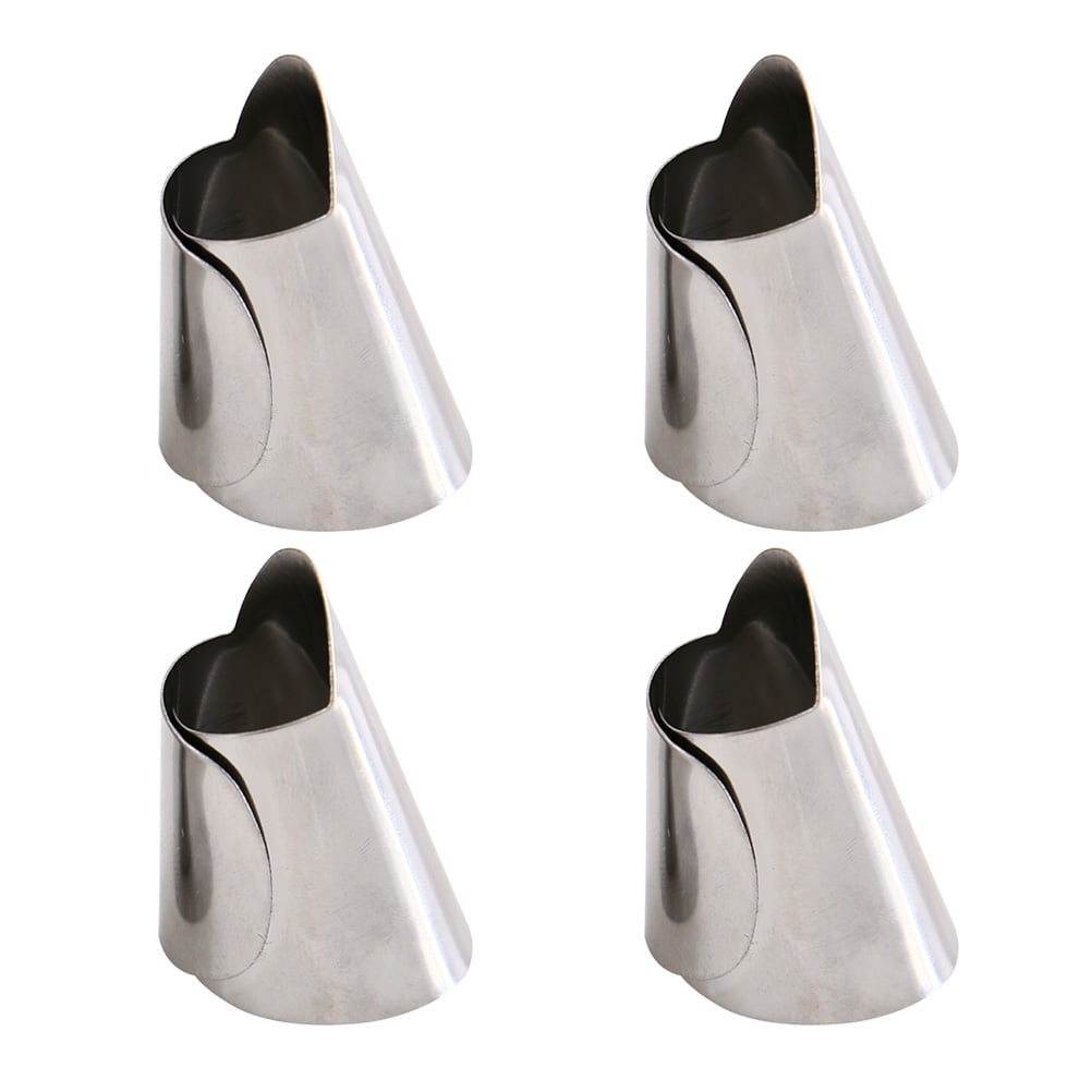 4pcs Adjustable Hand Guard Finger Protector Stainless Steel Nail Cover ...