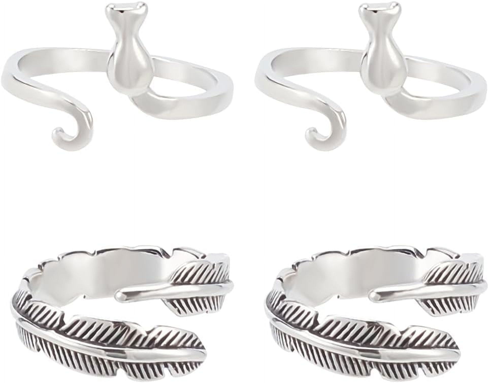 4pcs Adjustable Knitting Loop Crochet Ring Yarn Tension Ring Woven ...