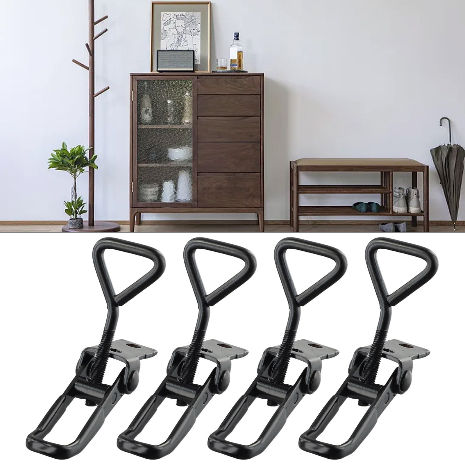 4pcs Adjustable Toggle Clamp Catch for Cabinet Boxes and Lock-Free ...