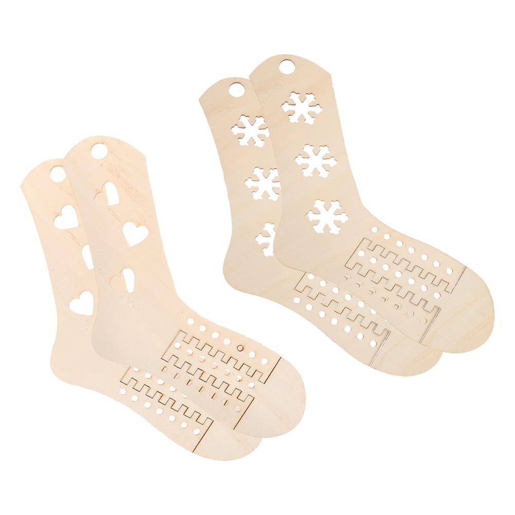4pcs Wood Sock Blockers Adjustable Sock Stretcher for DIY Knitting ...