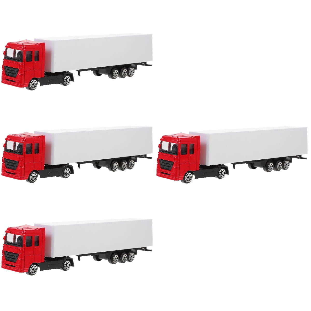 4pcs Alloy Container Truck Model Truck Model Small Container Truck Toy ...
