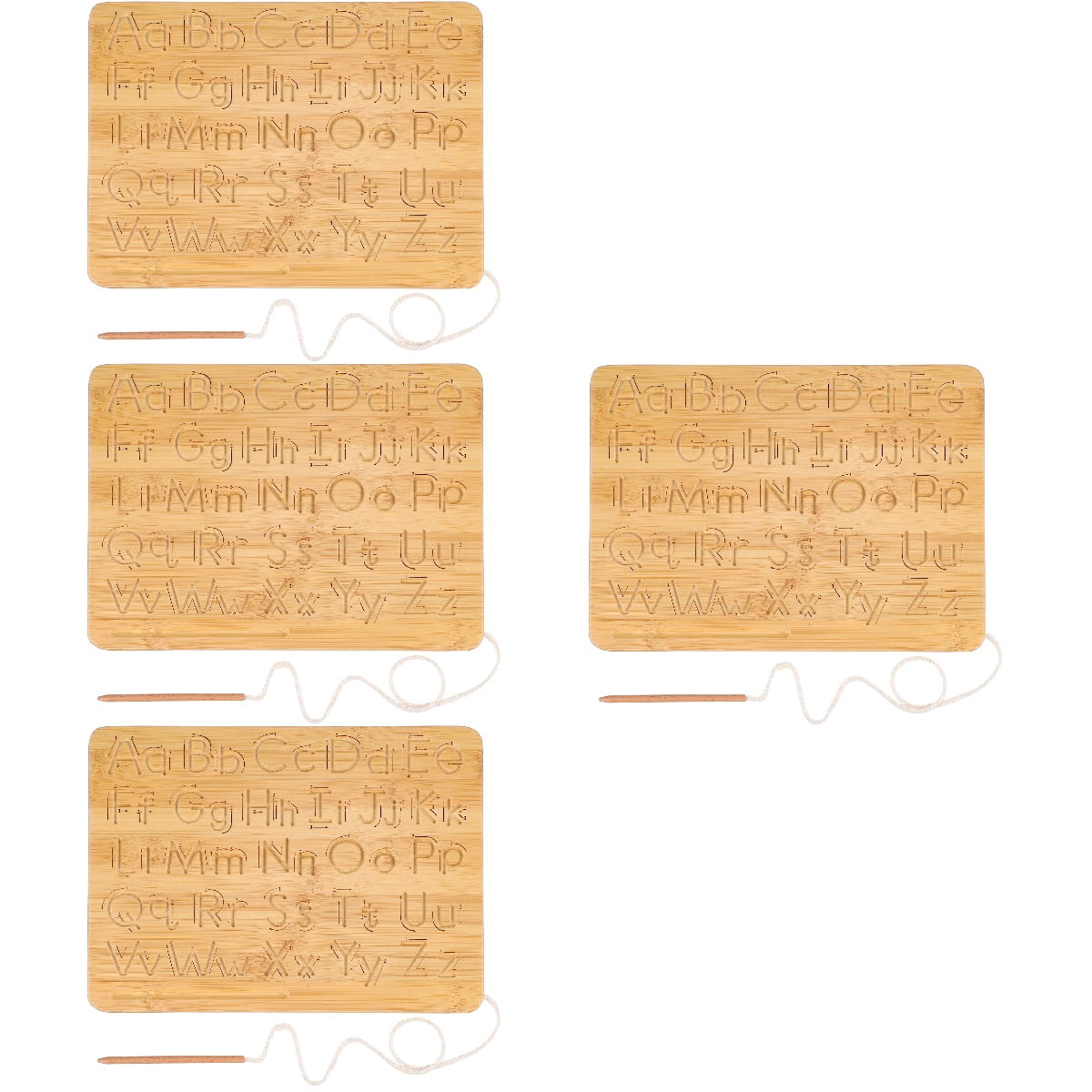 4pcs Alphabet and Number Practice Board Writing Training Board with Pen ...