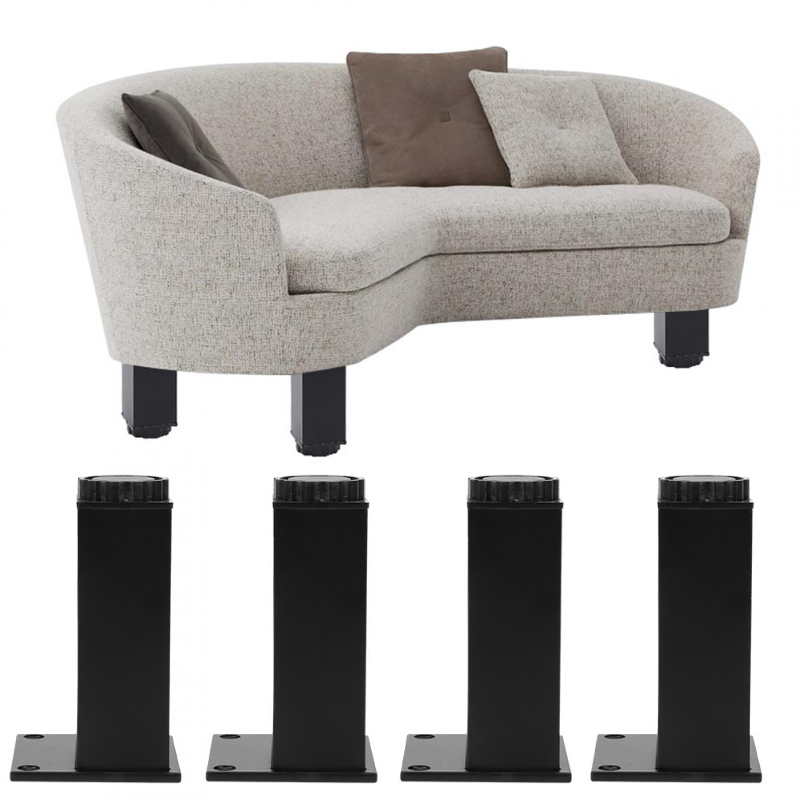 4pcs Aluminum Alloy Adjustable Feet Sofa Bed Foot Legs Support, 120mm ...