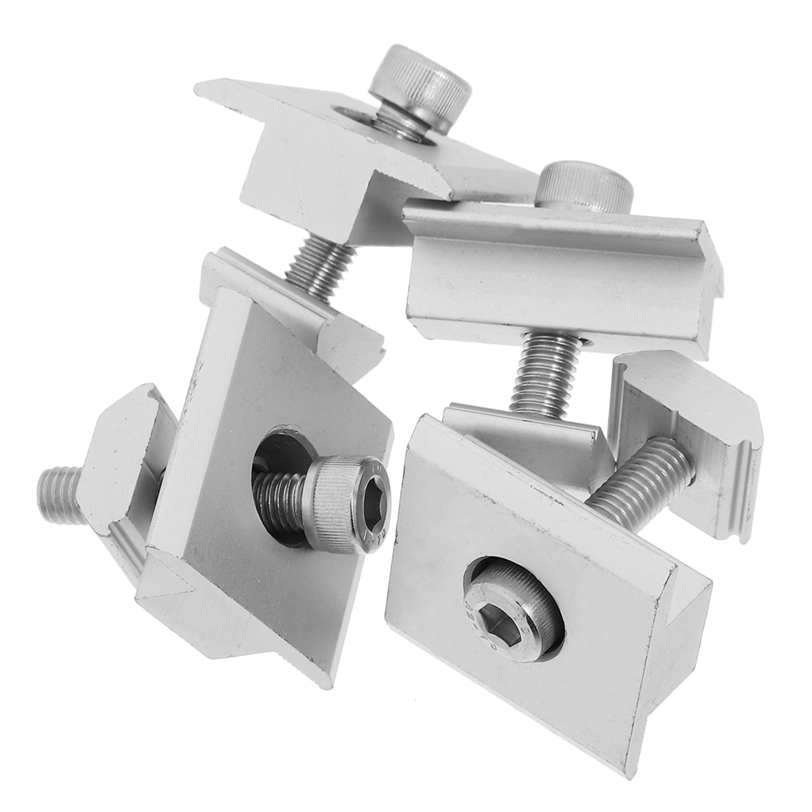 4pcs Aluminum Alloy Solar Panel Mid Clamps with Hex Socket Head Cap ...