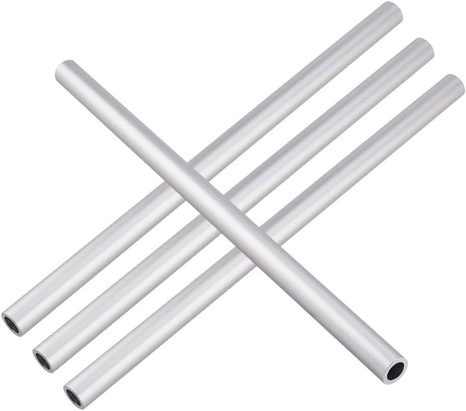 4pcs Aluminum Tube Silver Metal Pipe 13mm OD Round Tube 2mm Wall ...