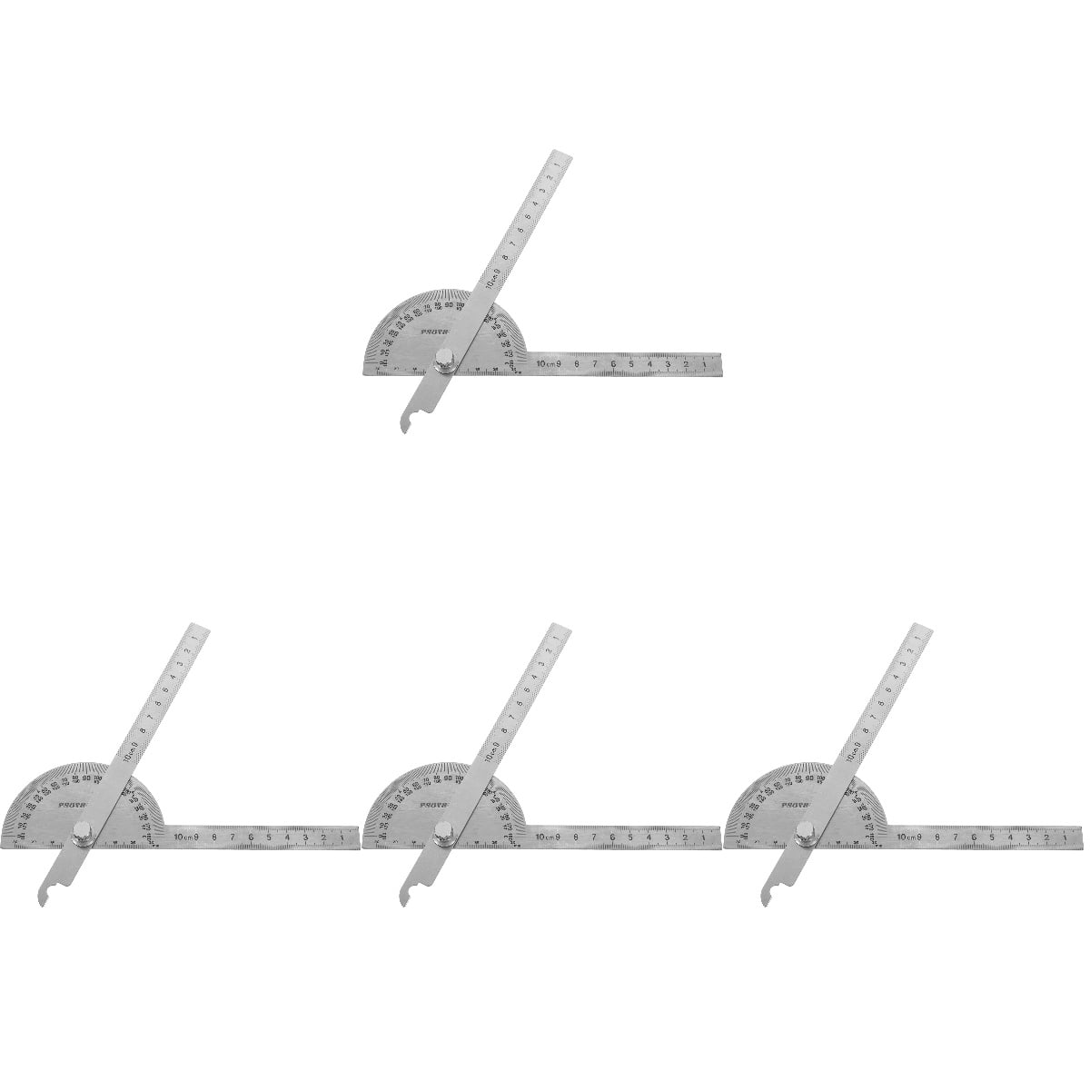 4pcs Angle Finder Protractor Swing Arm Protractor Stainless Steel ...
