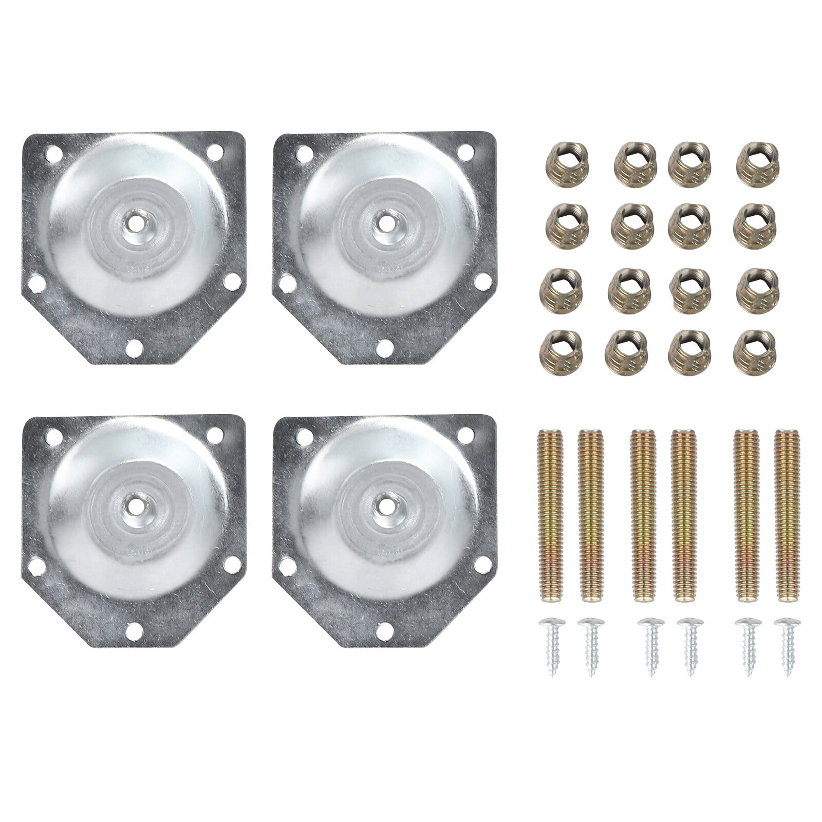 4pcs Angled Legs Fixing Plate Bracket Furniture Table Feet Set Screws ...