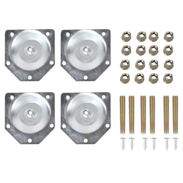 4pcs Angled Legs Fixing Plate Bracket Furniture Table Feet Set Screws ...