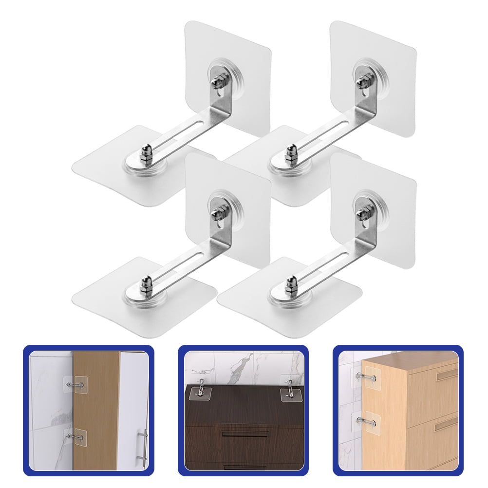 4pcs Anti Tip Safety Anchors Punch Free Furniture Anchors for Dresser ...