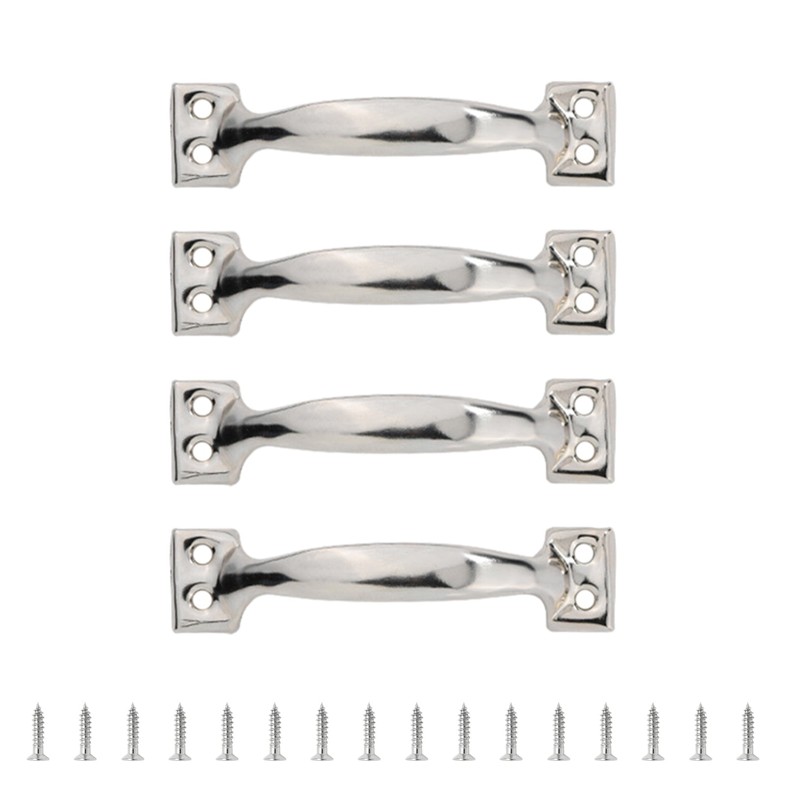 4pcs Arched Handles for Garage Door and Indoor Cabinets Metal Barn Door ...
