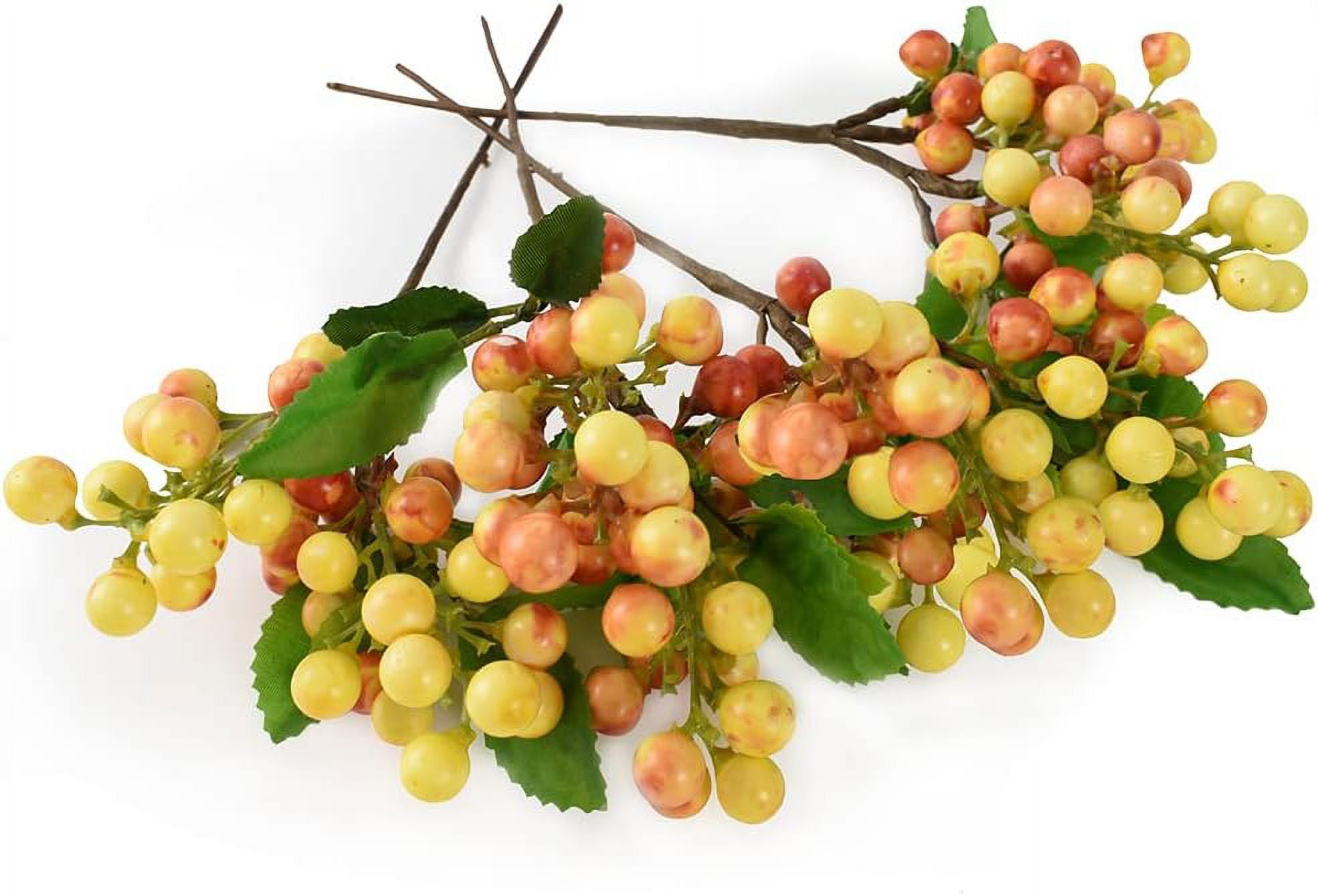 4pcs Artificial Berries, Artificial Dark Red Berry with Stems Lifelike ...