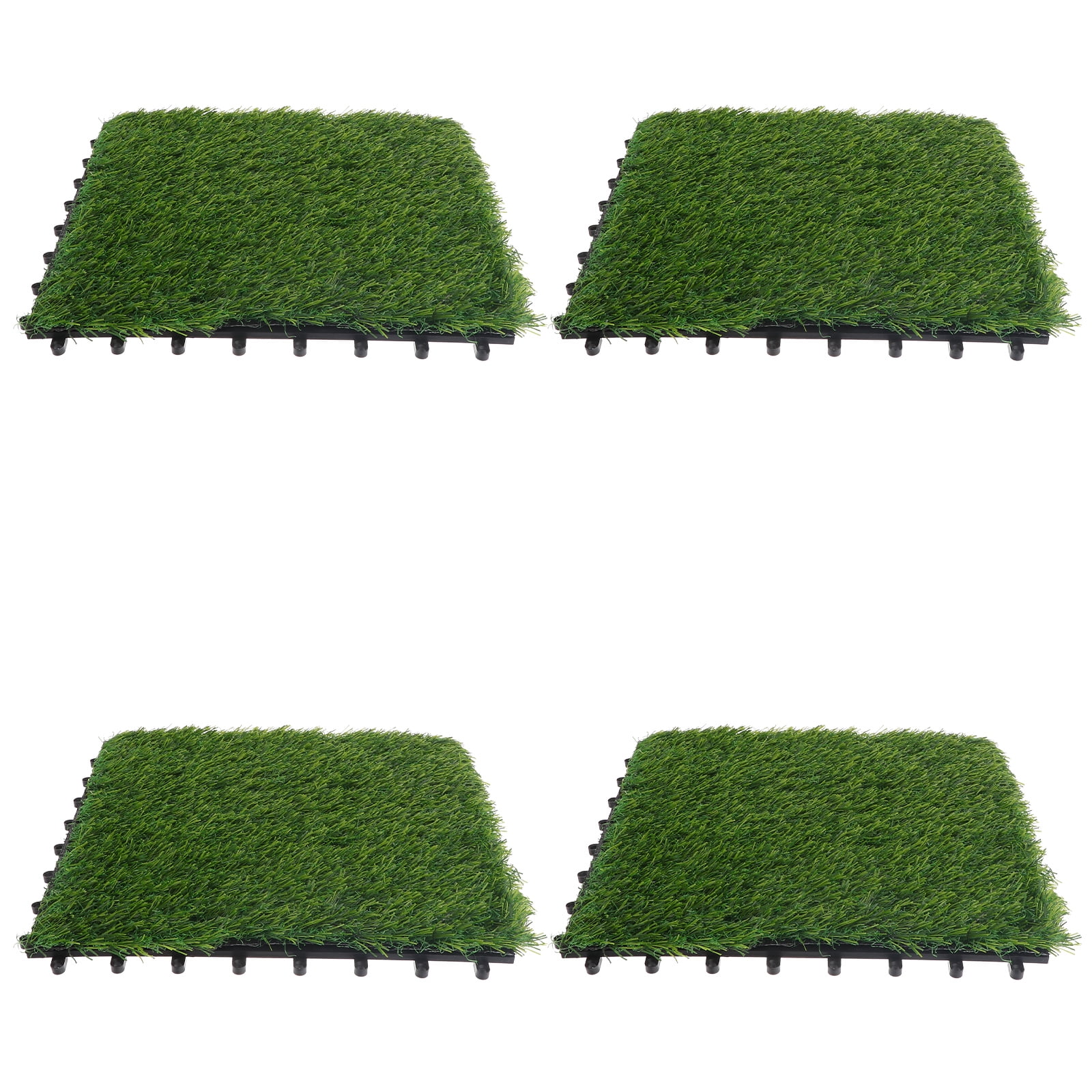 4pcs Artificial Grass Turf Tiles Yard Garden Decoration Fake Grass Deck ...