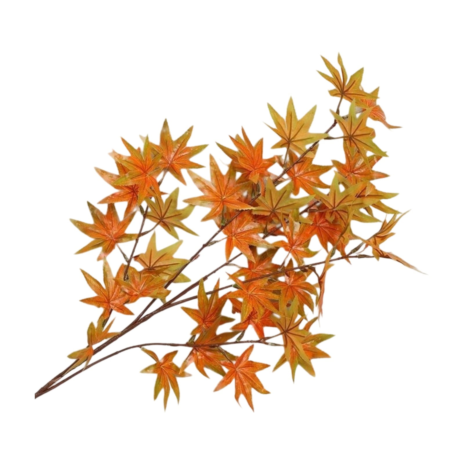 4pcs Artificial Maple Leaves Branches, 35" Fake Fall Leaves Bundles ...
